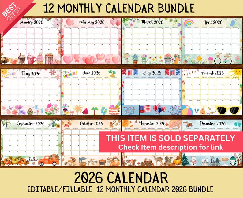 EDITABLE May 2026 Calendar, Printable Fillable Monthly Planner May ...
