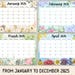 EDITABLE Calendar 2025 Bundle Pack W/ Flowers, Floral Calendar, Floral ...