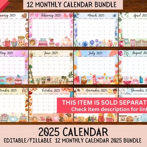 EDITABLE February 2025 Calendar, Fillable Monthly Planner for February ...