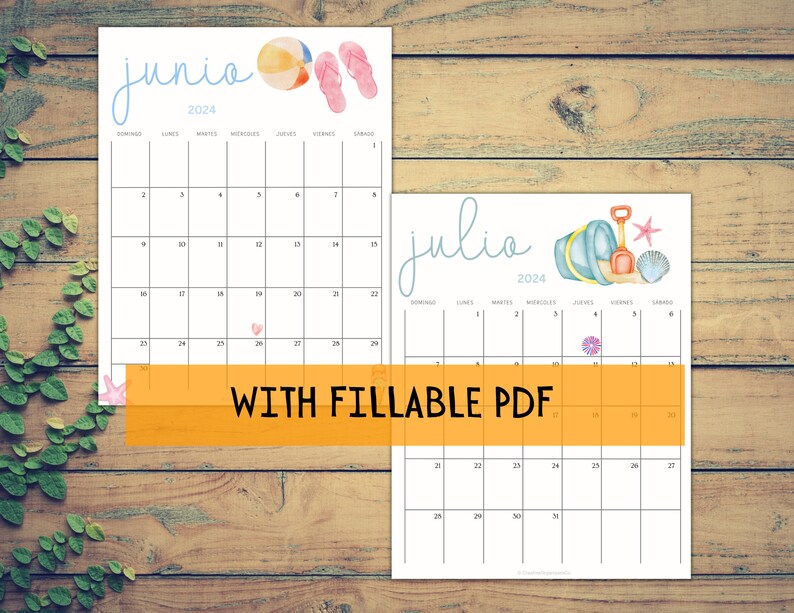 Spanish 2024 EDITABLE Printable Calendar 2024 Calendario En Español ...