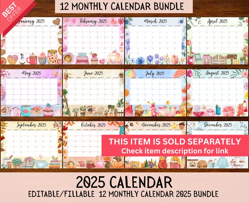 EDITABLE November 2024 Calendar, Printable Fillable Monthly Calendar W ...