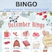 PRINTABLE December Bingo Game With 50 Unique Bingo Cards - Etsy