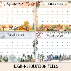 EDITABLE 2025 Calendar Bundle, Fillable Calendar, Cute Printable ...
