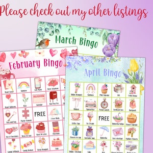 PRINTABLE December Bingo Game With 50 Unique Bingo Cards, Bingo Game ...
