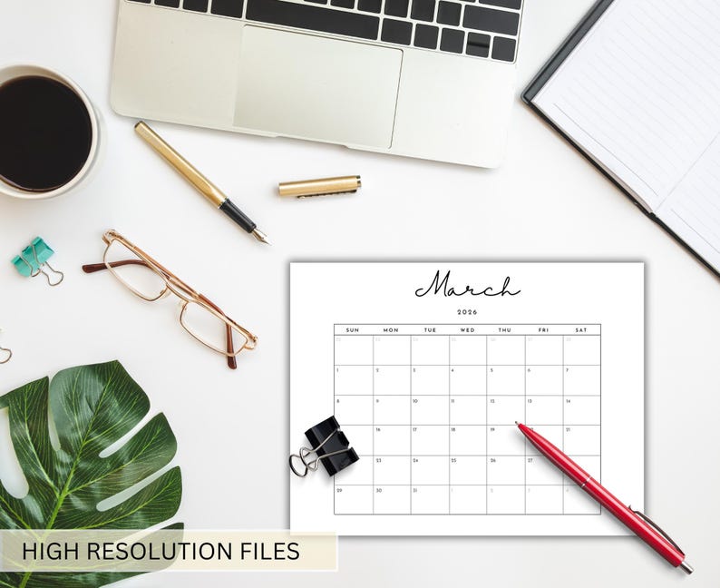 2025- 2026 Editable Printable Calendars | 2025 2026 Minimalist Calendar ...