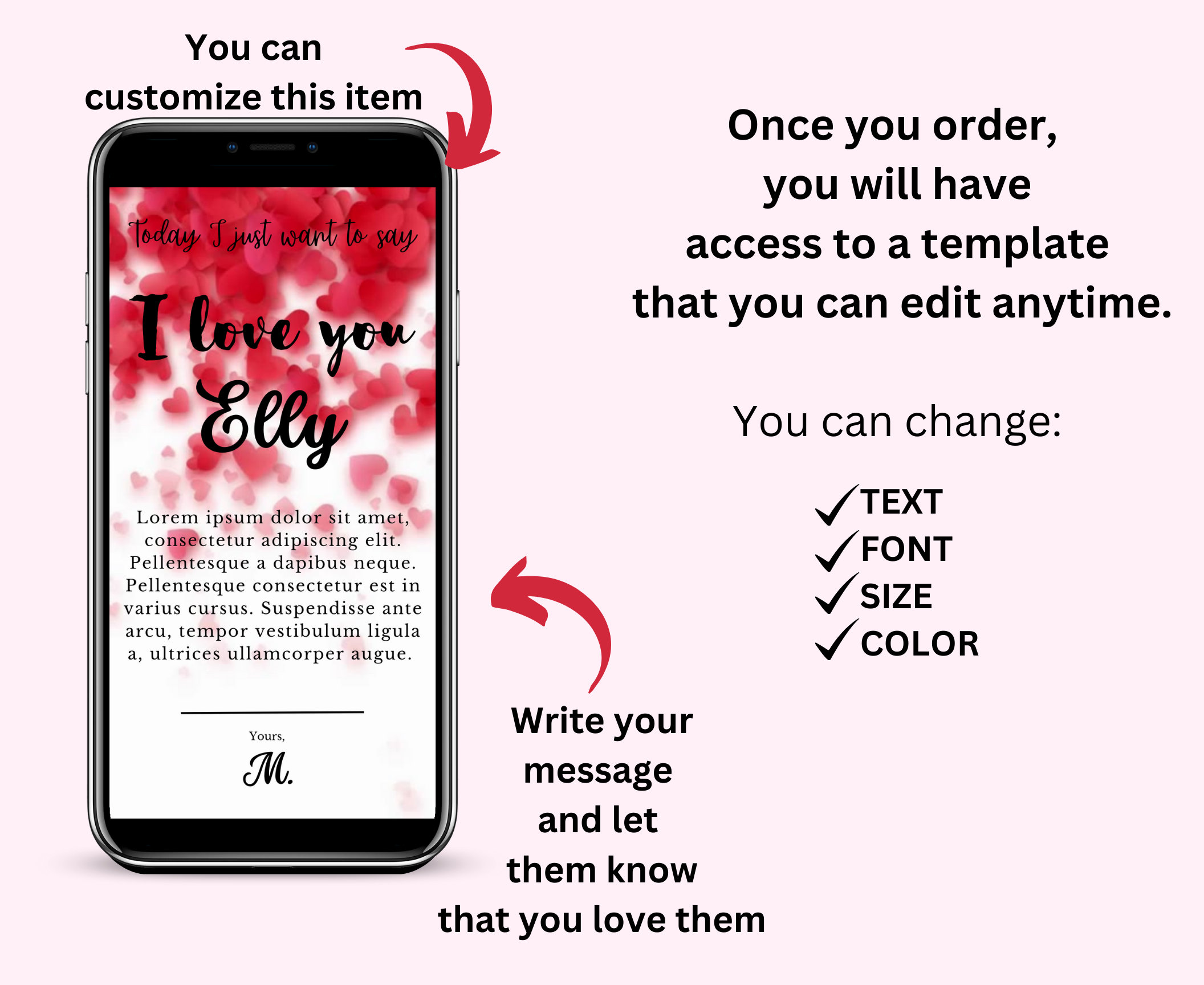 Digital Love Message Video, Animated I Love You Video Mobile Text W ...
