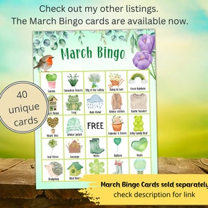 PRINTABLE February Bingo Game With 50 Unique Bingo Cards, Bing Game ...