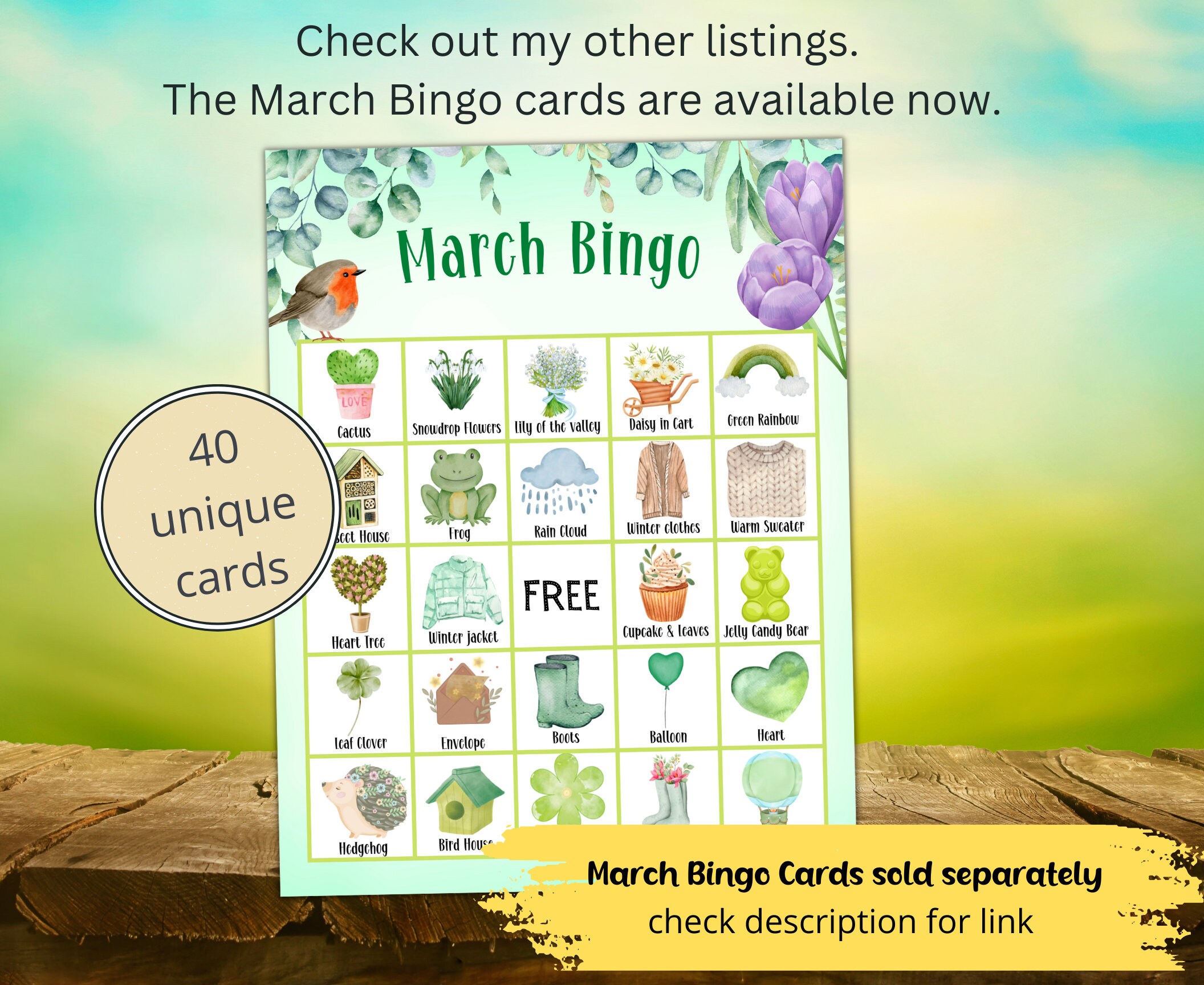 PRINTABLE February Bingo Game With 50 Unique Bingo Cards, Bing Game ...