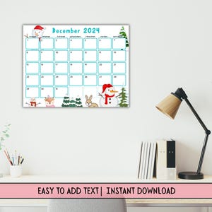 EDITABLE December 2025 Calendar, Fillable Monthly Planner, Printable ...