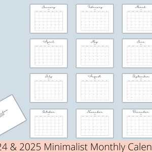 School Year Calendar Editable Printable 2024-2025 Bundle Monthly ...