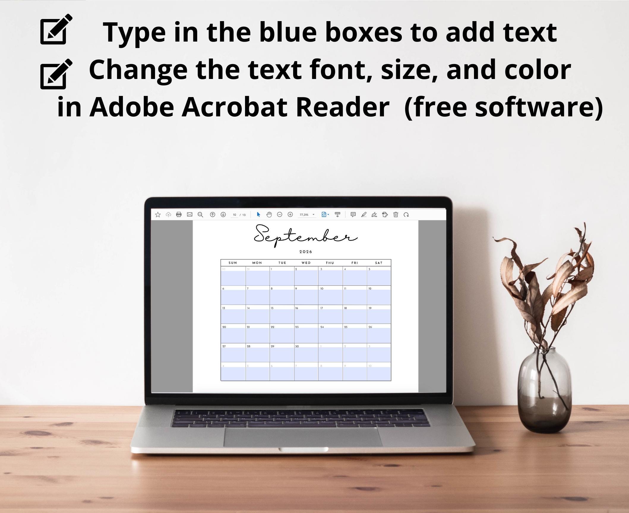 2025- 2026 Editable Printable Calendars | 2025 2026 Minimalist Calendar ...