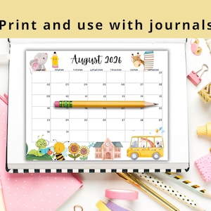 EDITABLE Monthly Calendar 2026 Bundle, Cute Whole Year 2026 Calendar ...