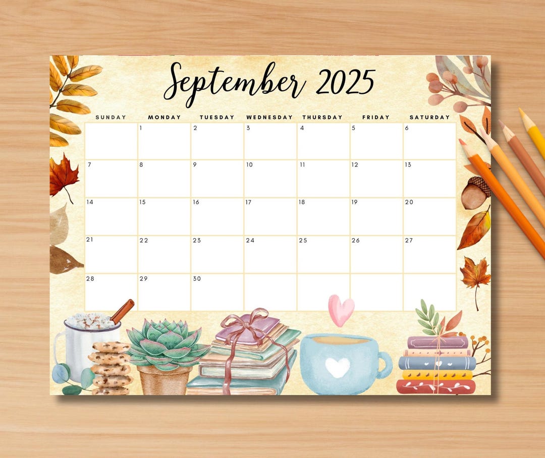 Buy EDITABLE September 2025 Calendar, Monthly Planner for September ...