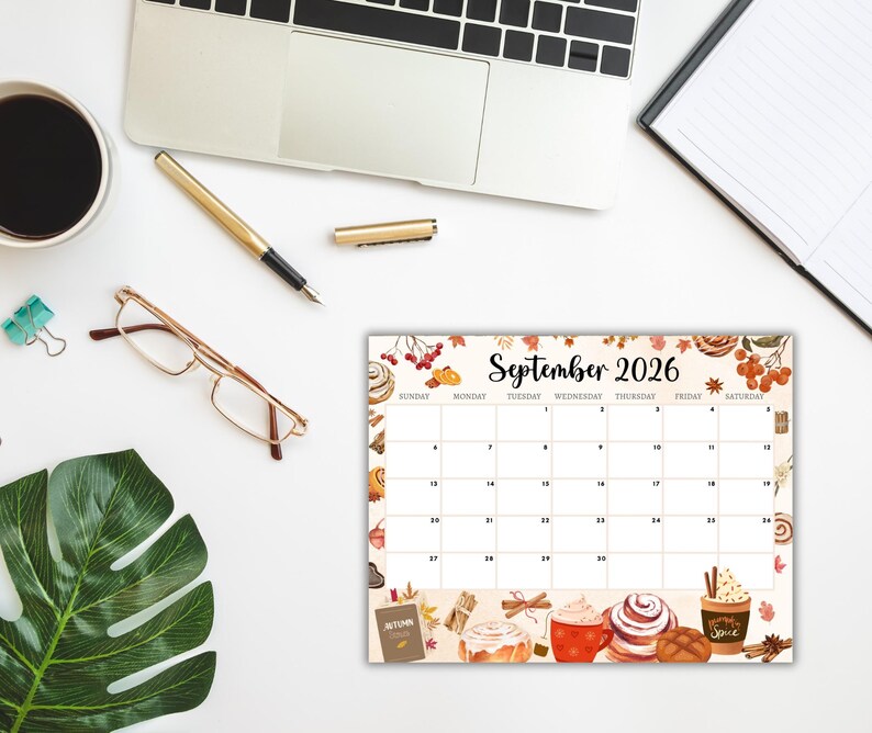 EDITABLE September 2026 Calendar, Printable Monthly Calendar for ...