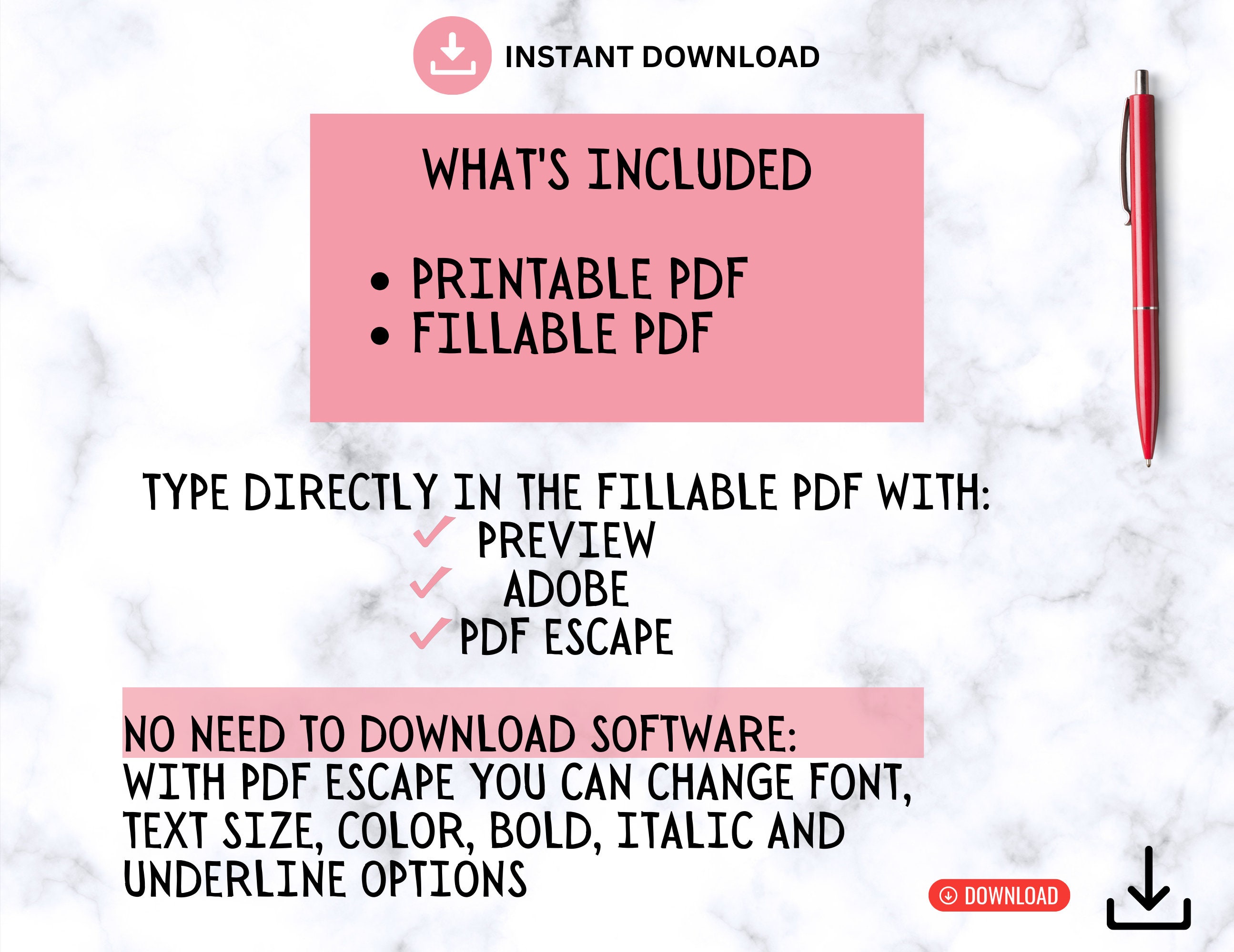 EDITABLE Monthly Calendar 2024 Bundle, Cute Editable 2024 PDF Calendar ...