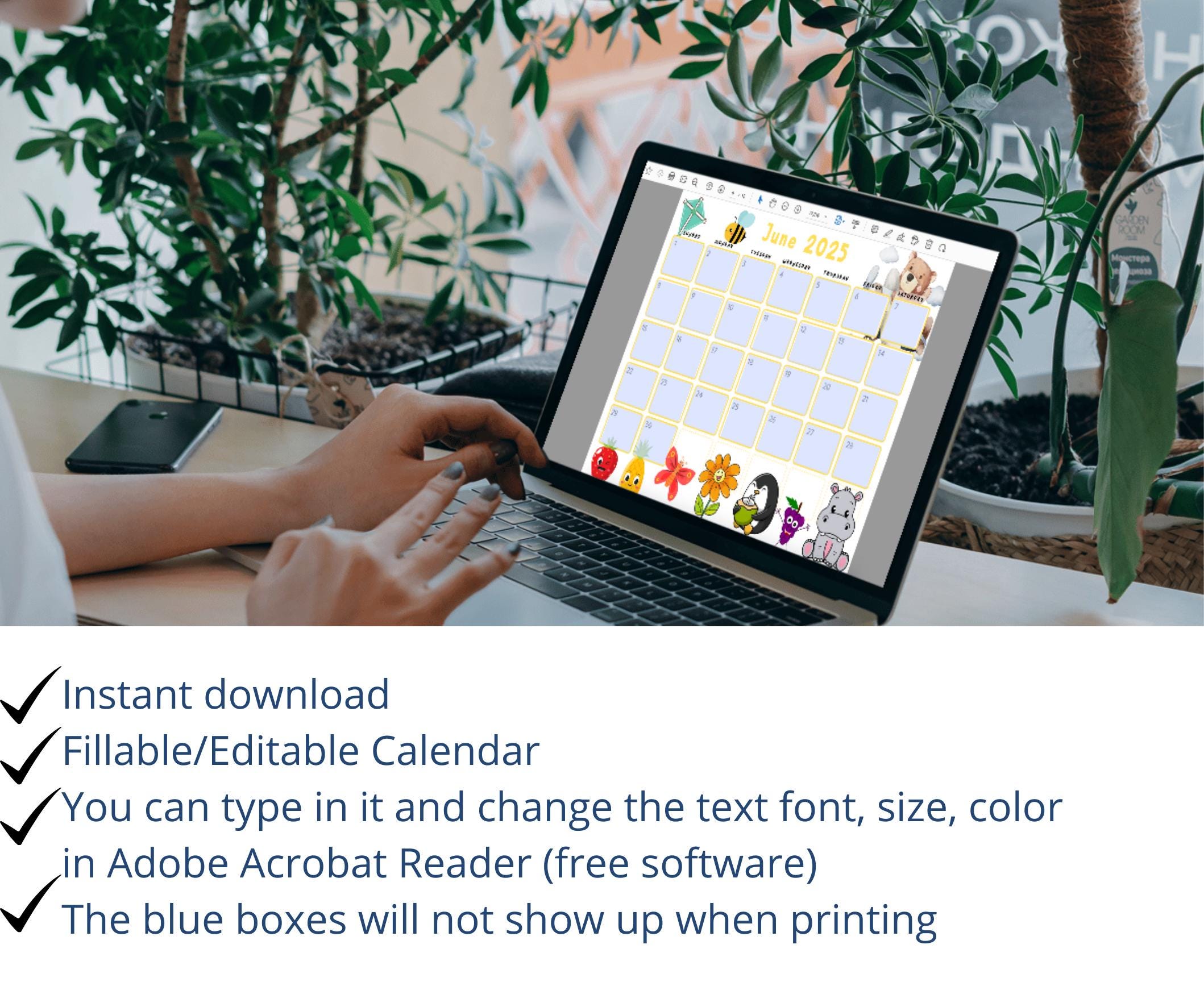 EDITABLE Monthly Calendar 2025 Bundle Pack, Classroom Kids Calendar ...