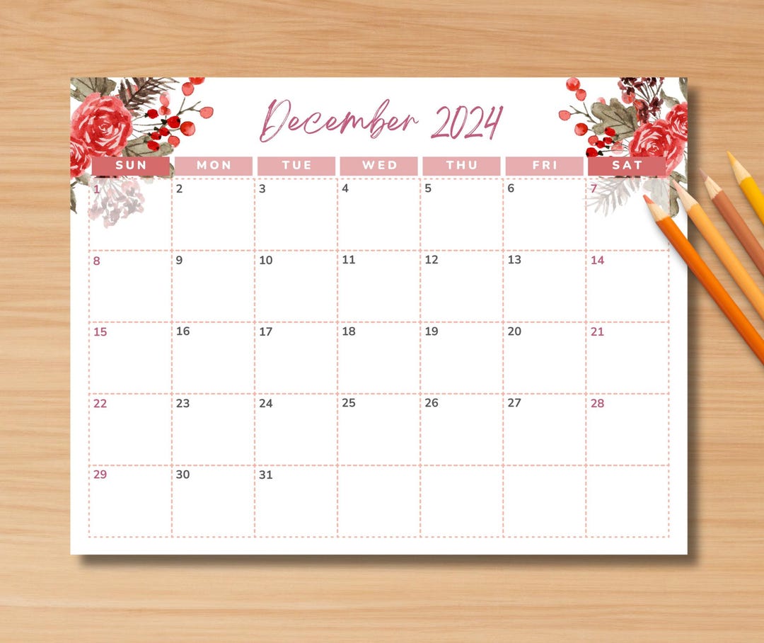 EDITABLE December 2024 Calendar, Printable Classroom Calendar, Winter ...