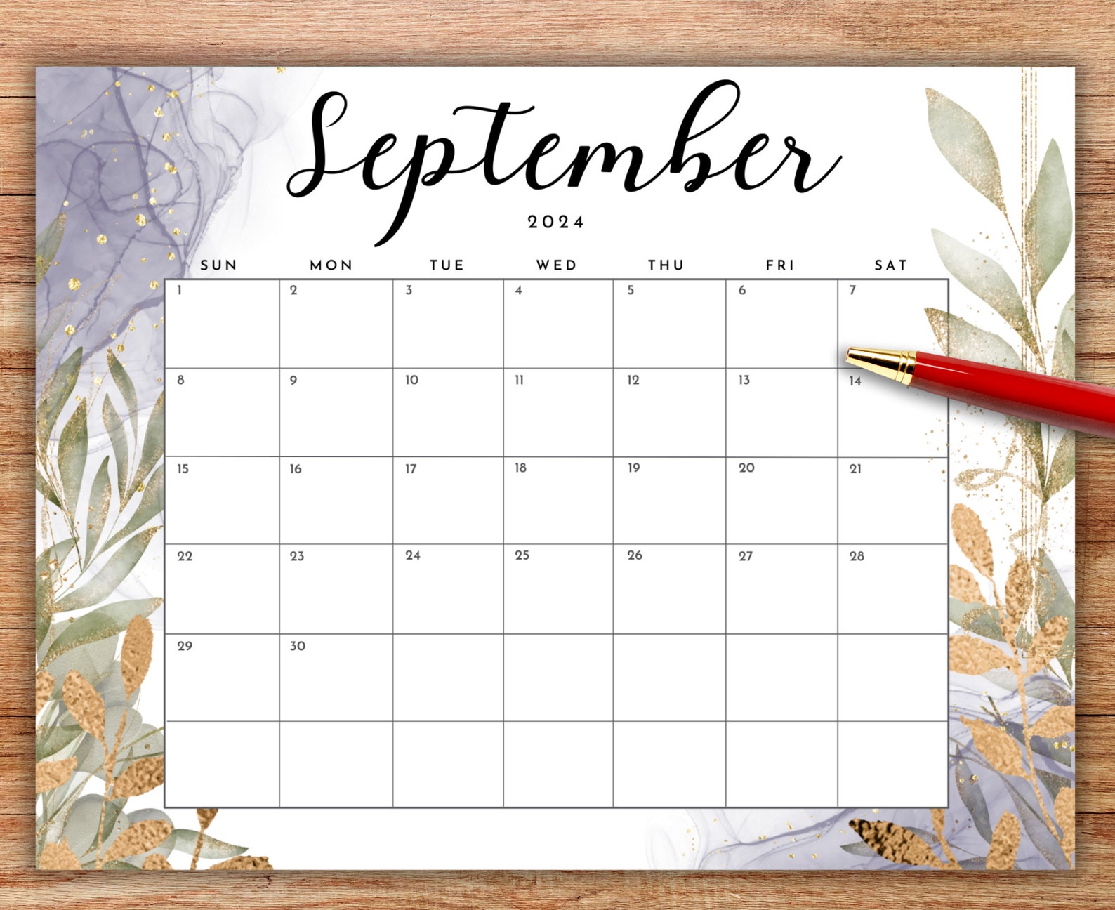 EDITABLE 2024 Calendar Printable Fillable 2024 Monthly Calendar Bundle ...