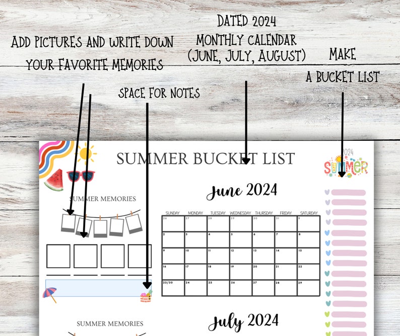 Editable Summer Poster, Summer of Fun Planner, Summer to Do List ...