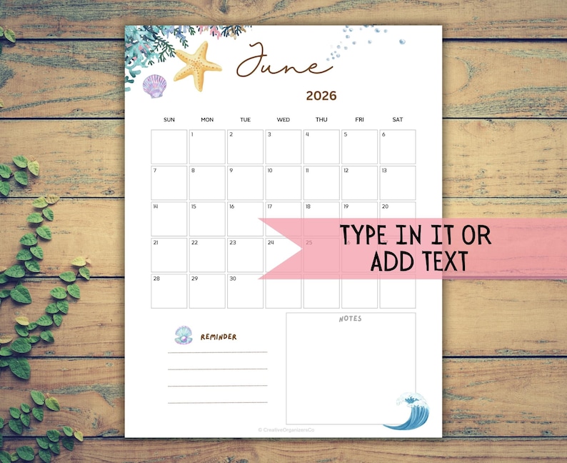 2026 EDITABLE Printable Watercolor Calendar,printable Fillable Monthly ...