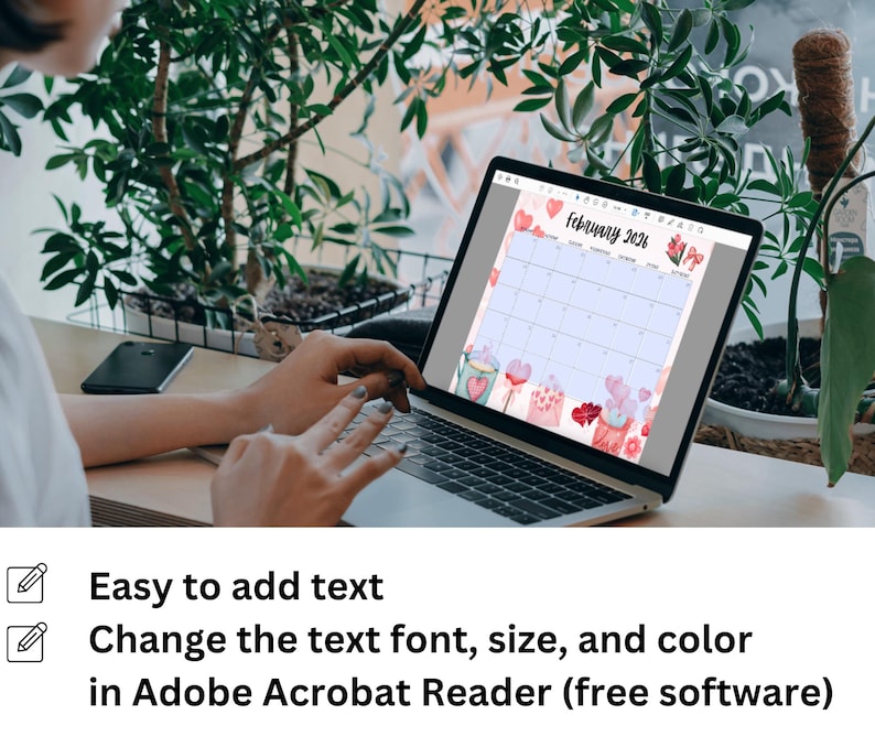 EDITABLE February 2026 Calendar, Printable Hello Spring Planner ...