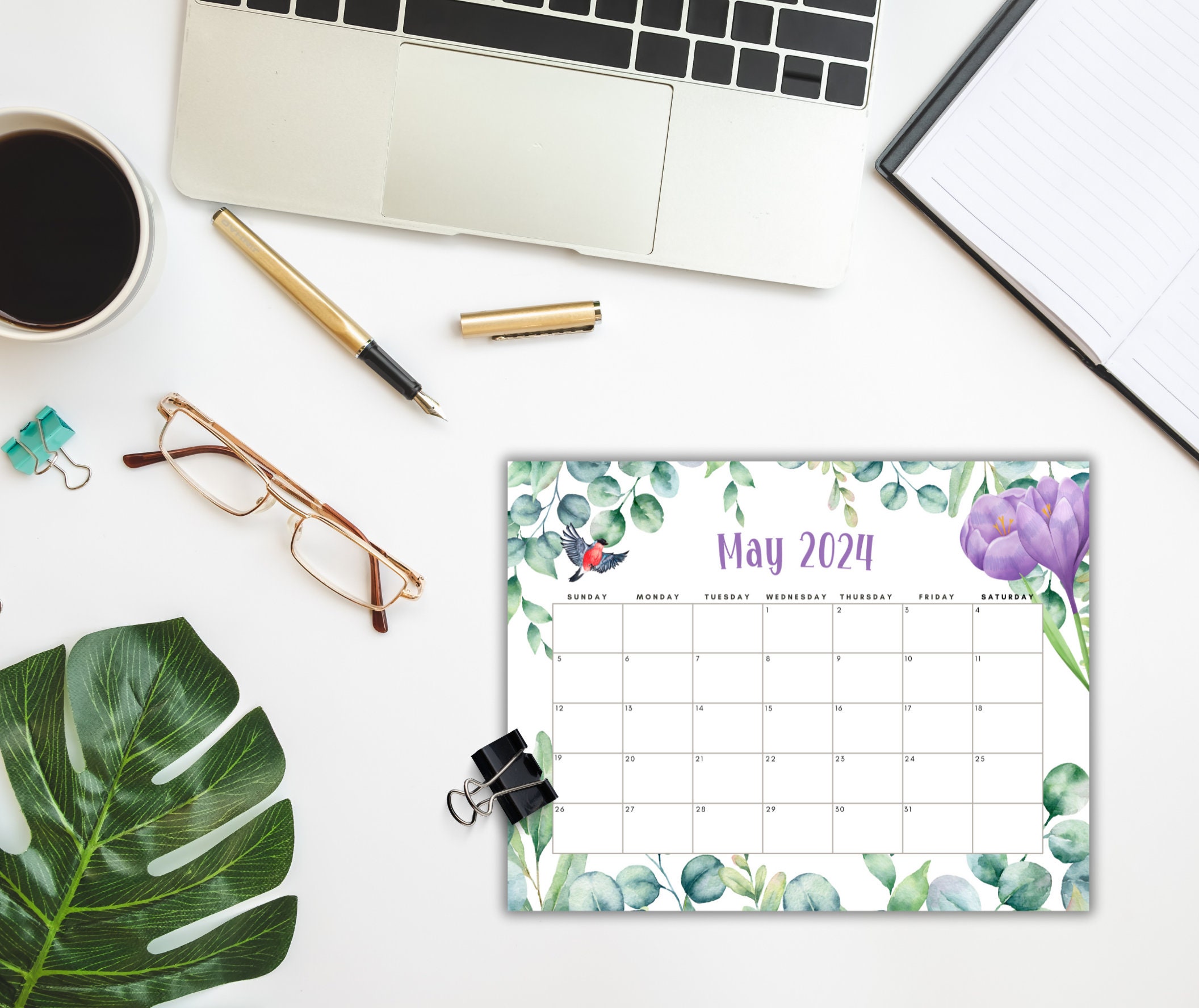 EDITABLE May 2024 Calendar Printable Fillable Monthly Calendar for May ...