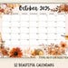 EDITABLE Calendar 2025 Bundle Pack W/ Flowers, Floral Calendar, Floral ...