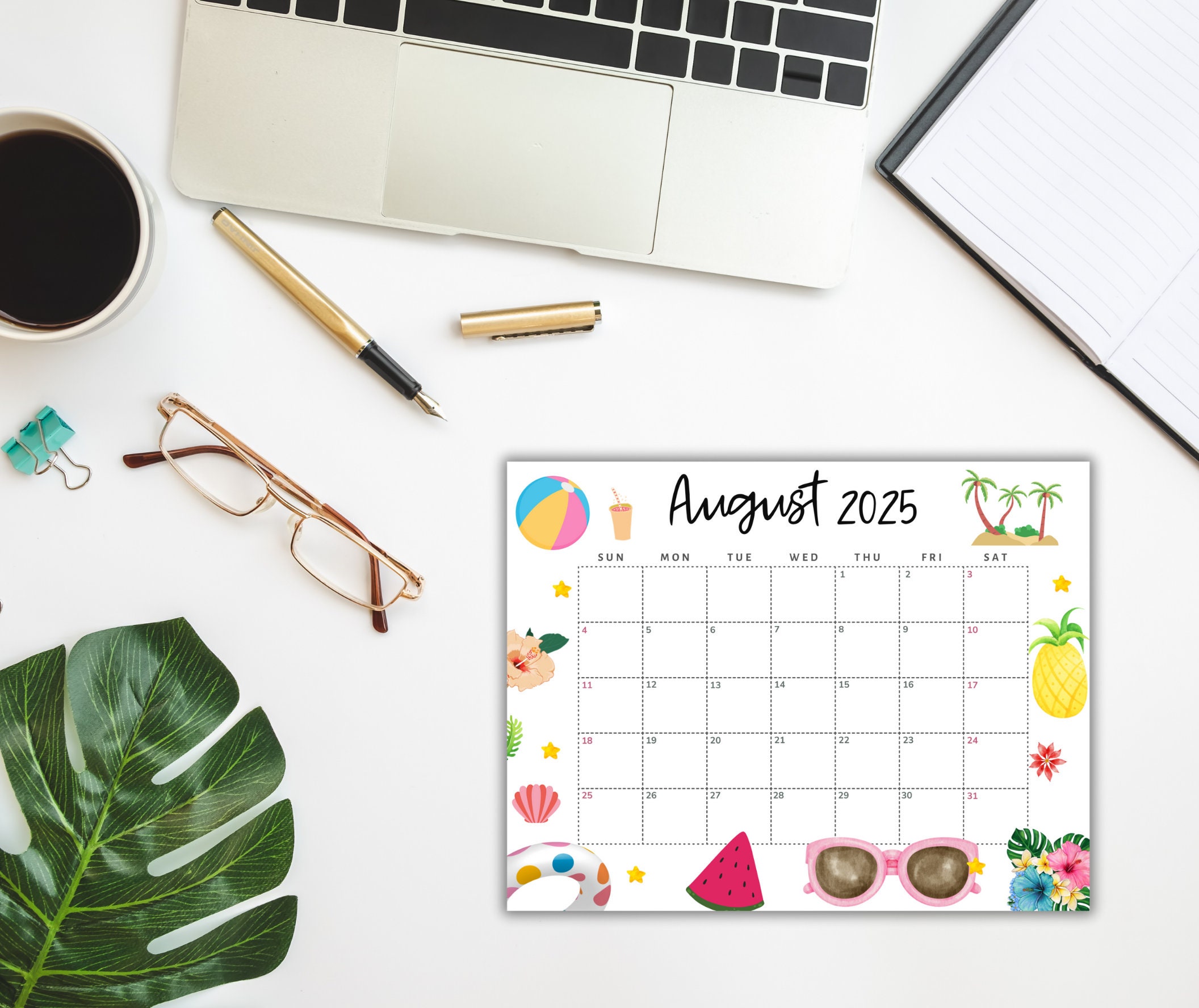 EDITABLE August 2024 Calendar, Fillable Printable Classroom Calendar ...