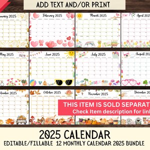 EDITABLE November 2024 Calendar, Cozy Autumn Fall Calendar Planner ...