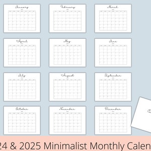 School Year Calendar Editable Printable 2024-2025 Bundle Monthly ...