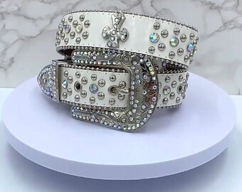 Y2k Rhinestone Belt - Etsy