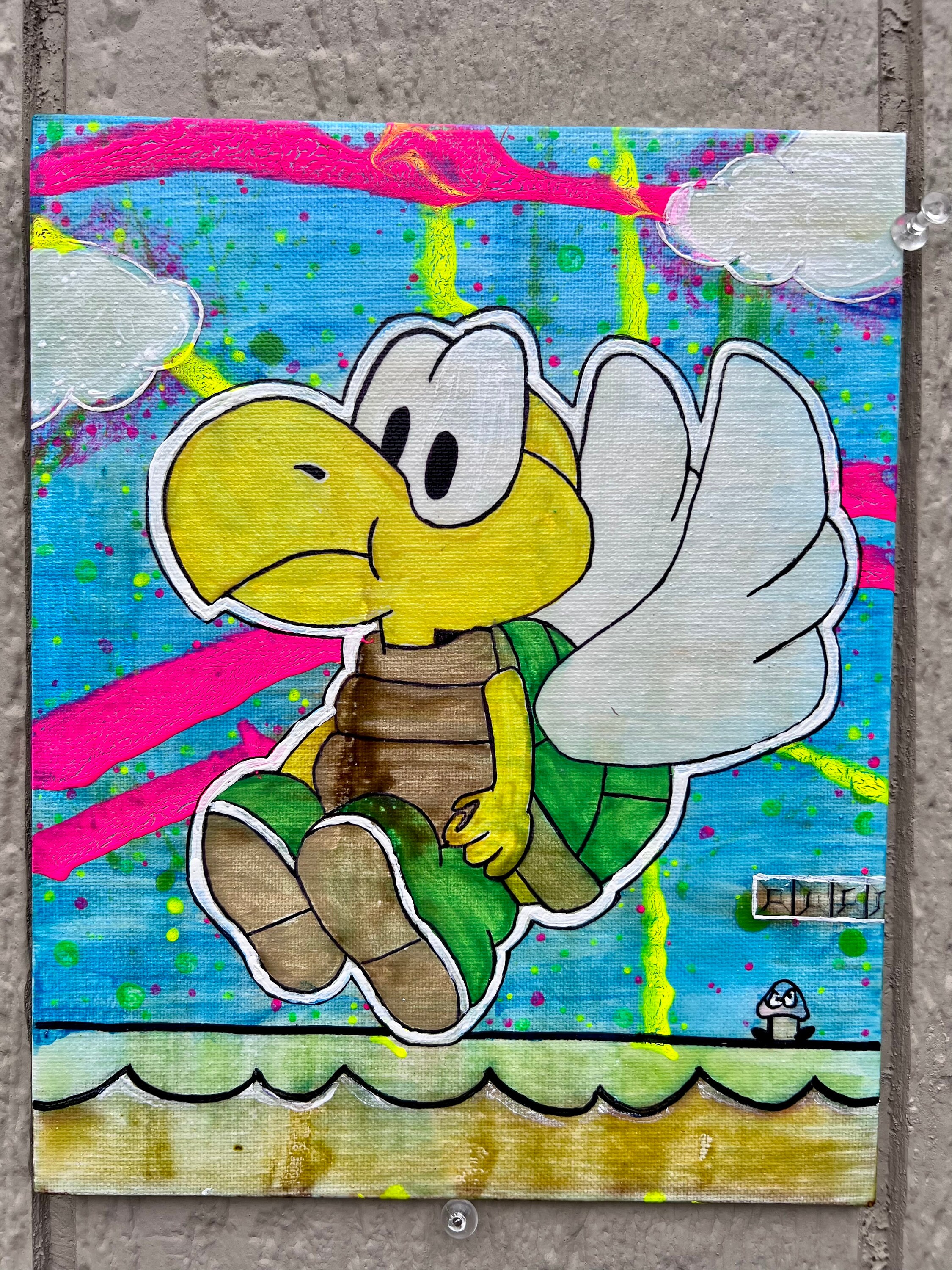 Super Mario Bros Turtle, Original Painting - Etsy