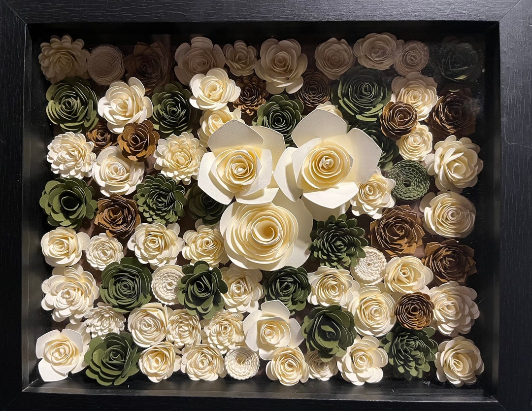 Floral Frame Paper Flowers Decoration Floral Flowers Paper - Etsy