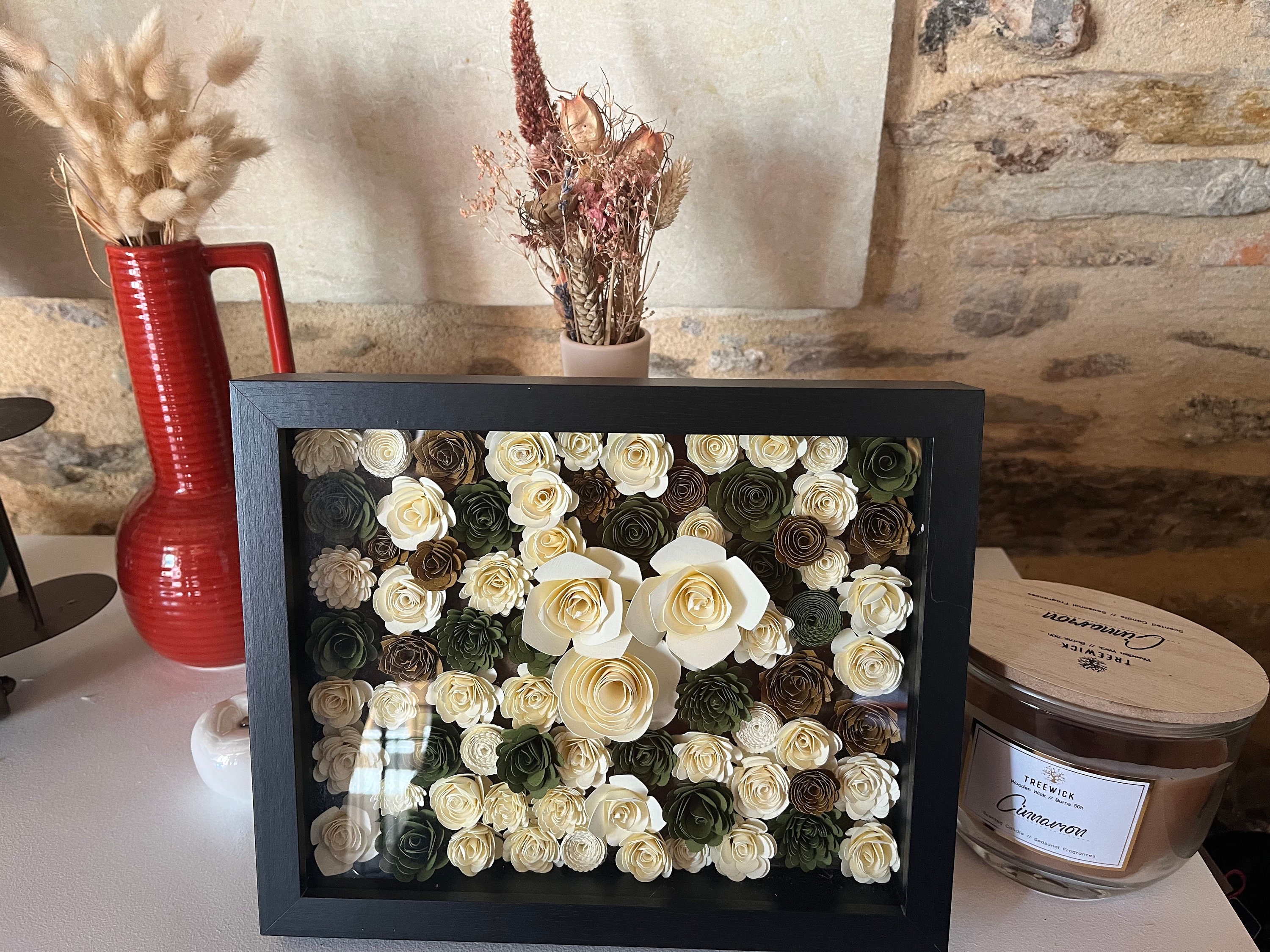 Floral Frame Paper Flowers Decoration Floral Flowers Paper - Etsy