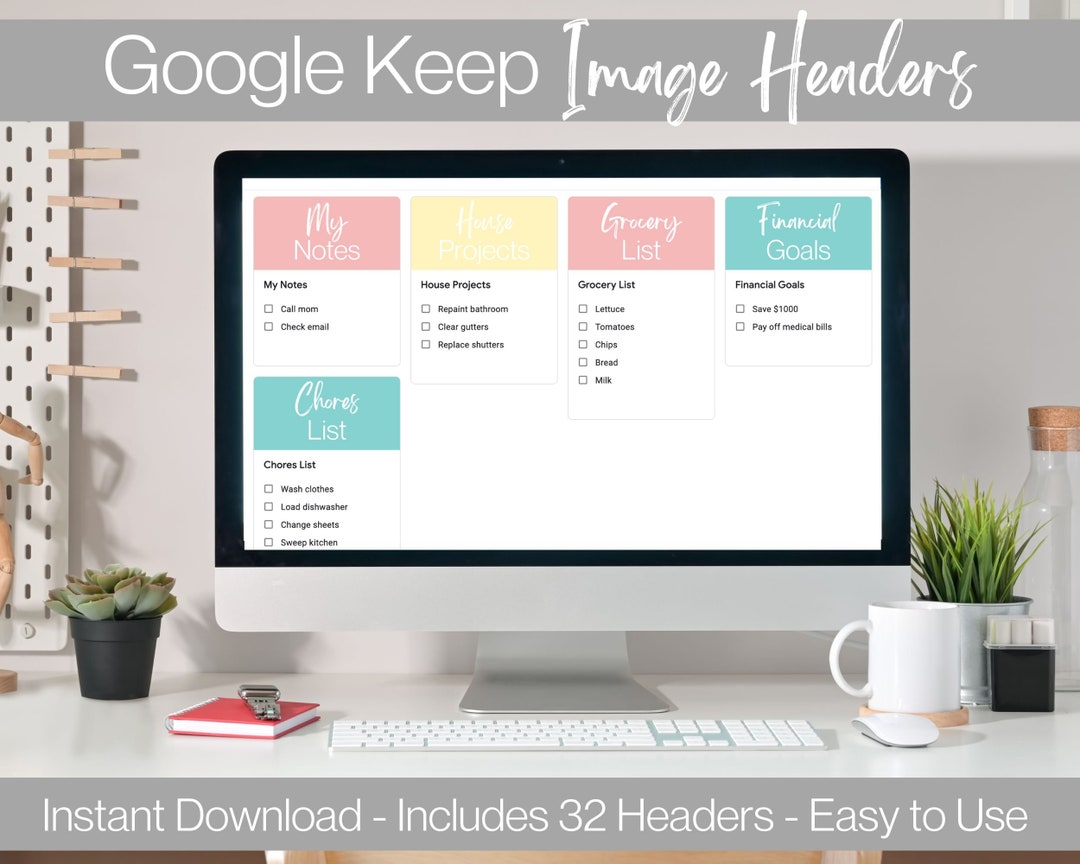 Google Keep Colorful Digital Image Headers for Simple Everyday ...