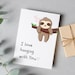 Gift Card Cute Sloth Printable Card Gift Funny Pun Animal Gift - Etsy
