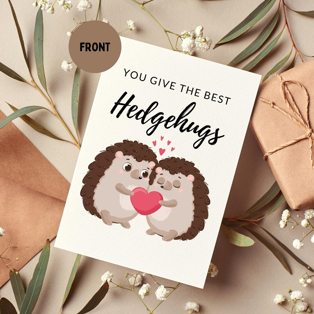 Gift Card Cute Printable Card Gift Funny Hedgehog Pun Animal Gift for ...