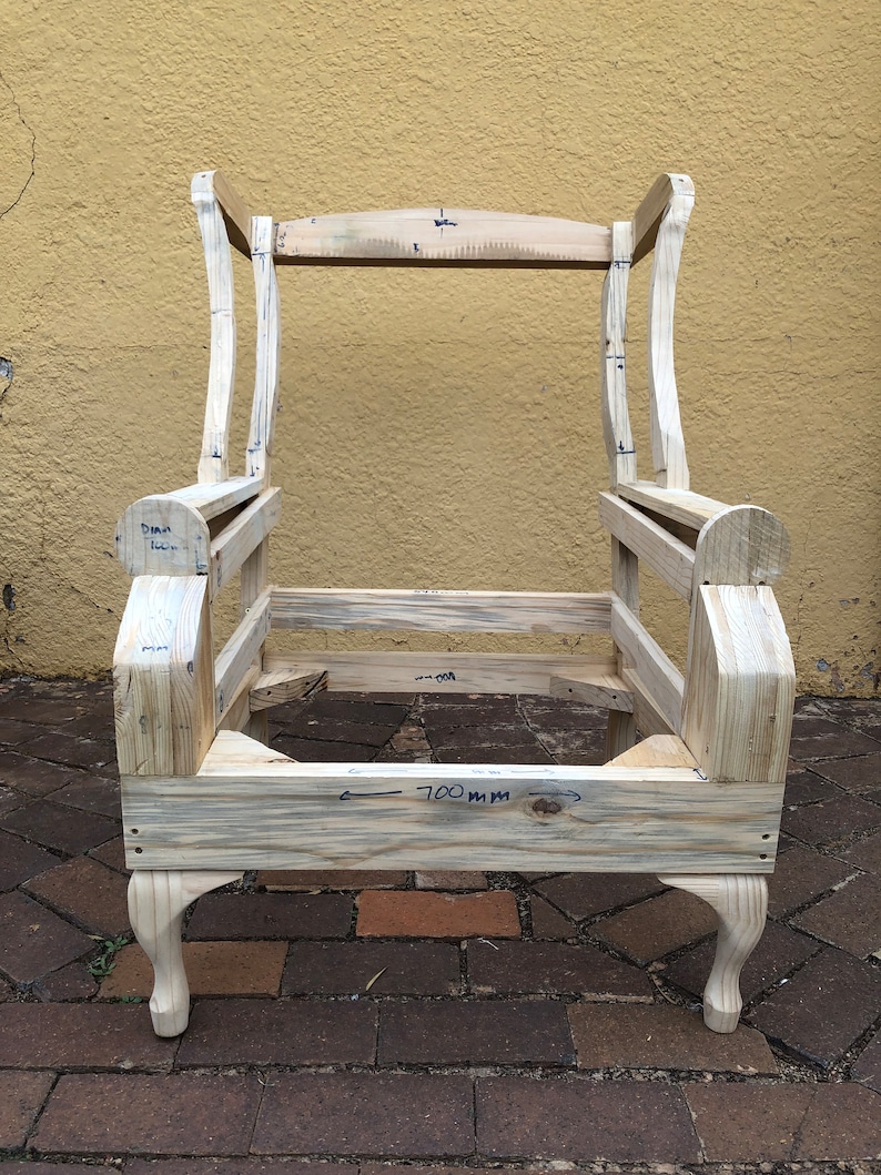 Traditional Wingback Armchair Frame Plan. - Etsy