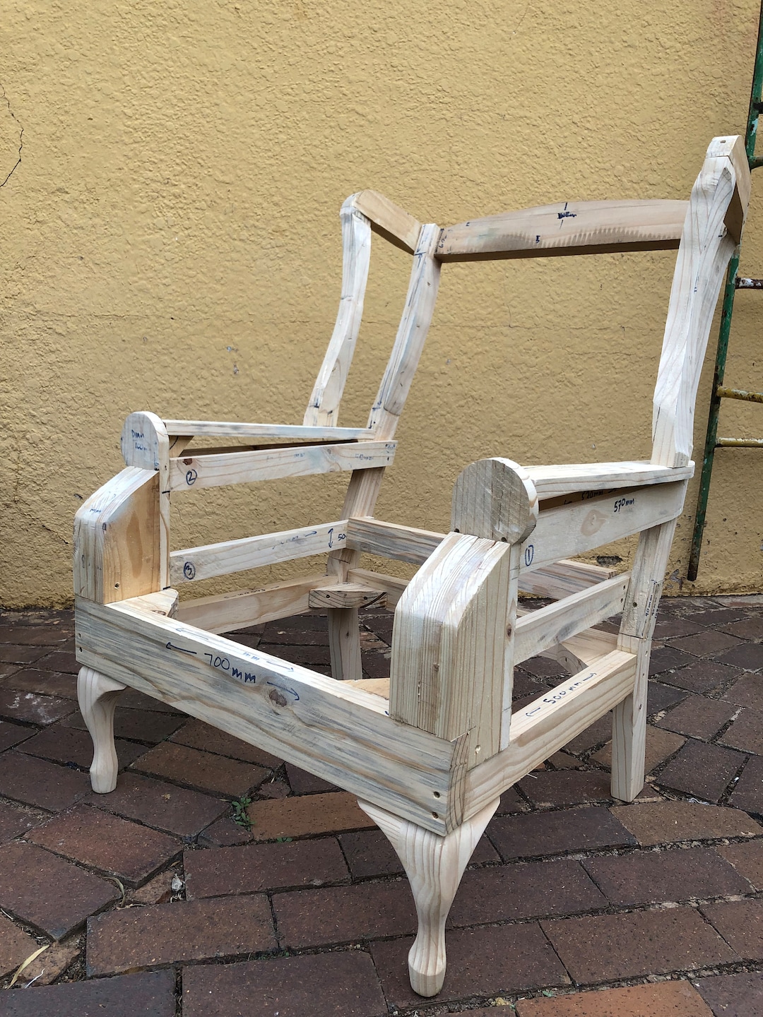 Traditional Wingback Armchair Frame Plan. - Etsy