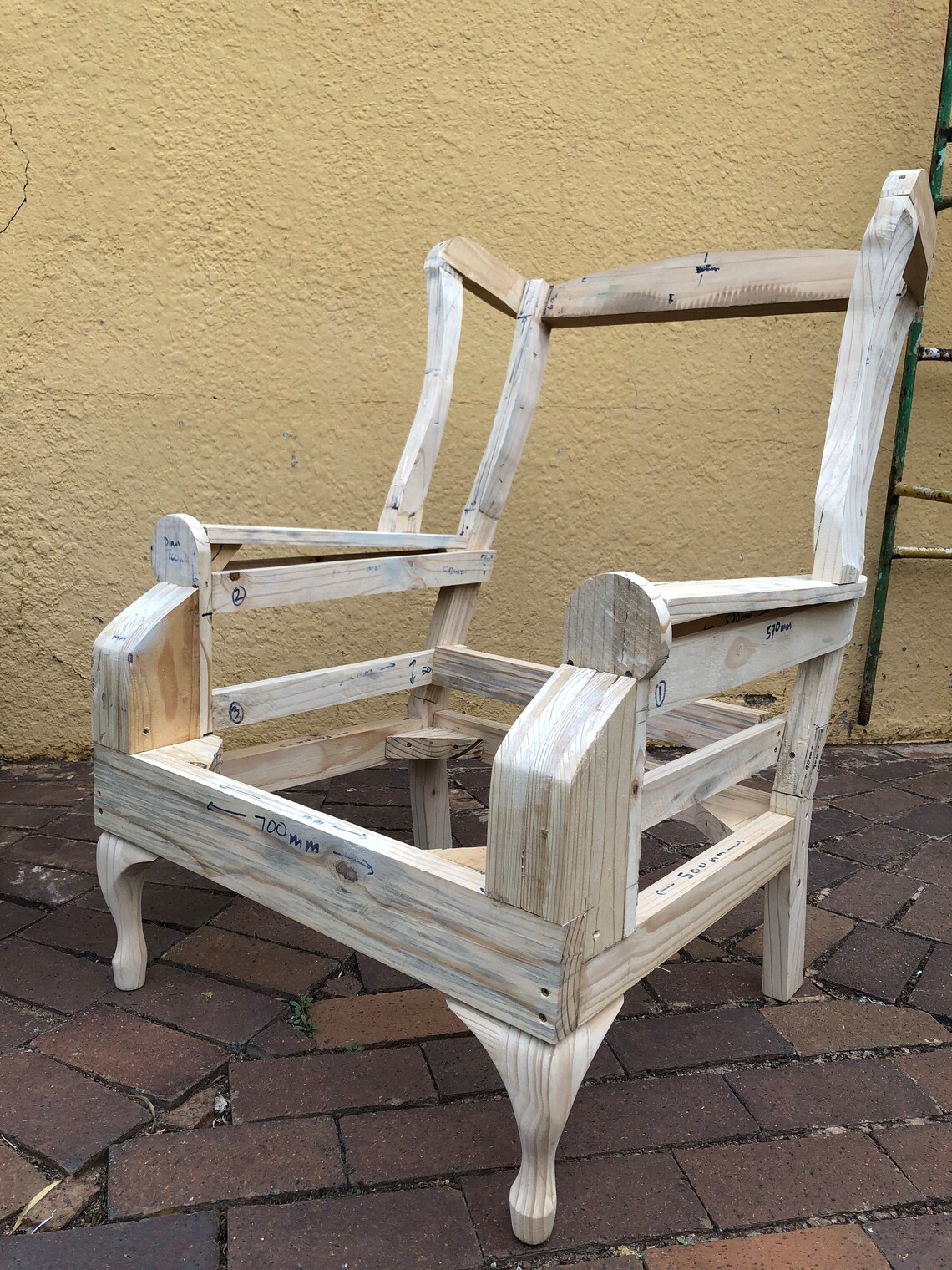 Traditional Wingback Armchair Frame Plan. - Etsy
