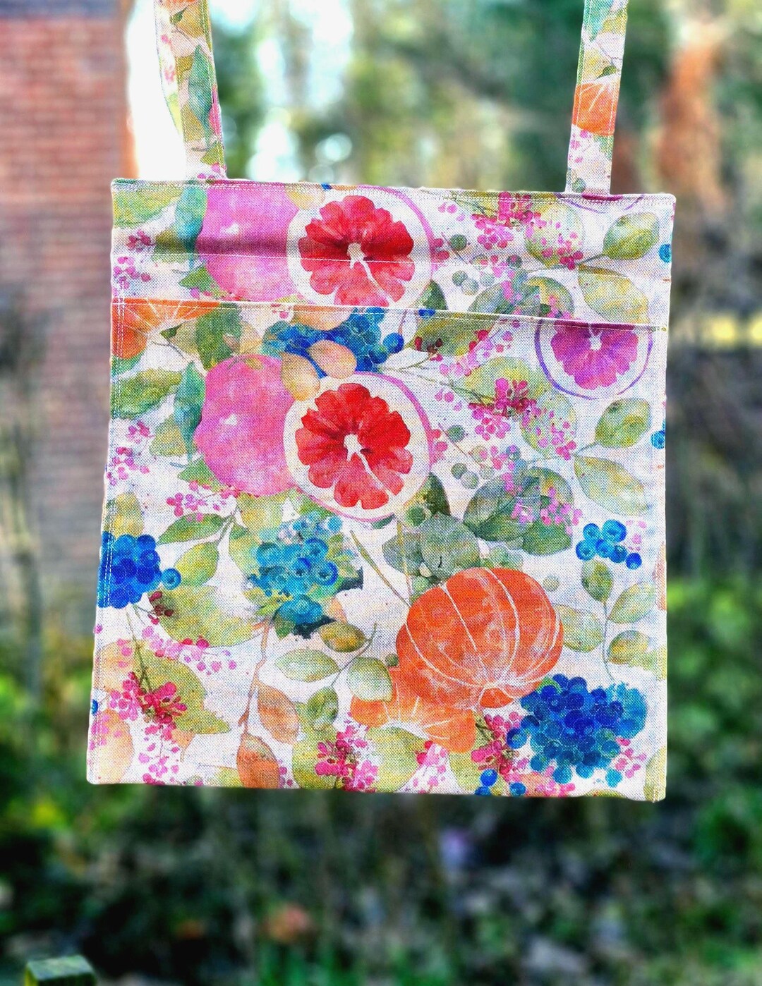 Crossbody Peg Bag, Large Peg Bag, Peg Bag With Shoulder Strap, Fruit ...