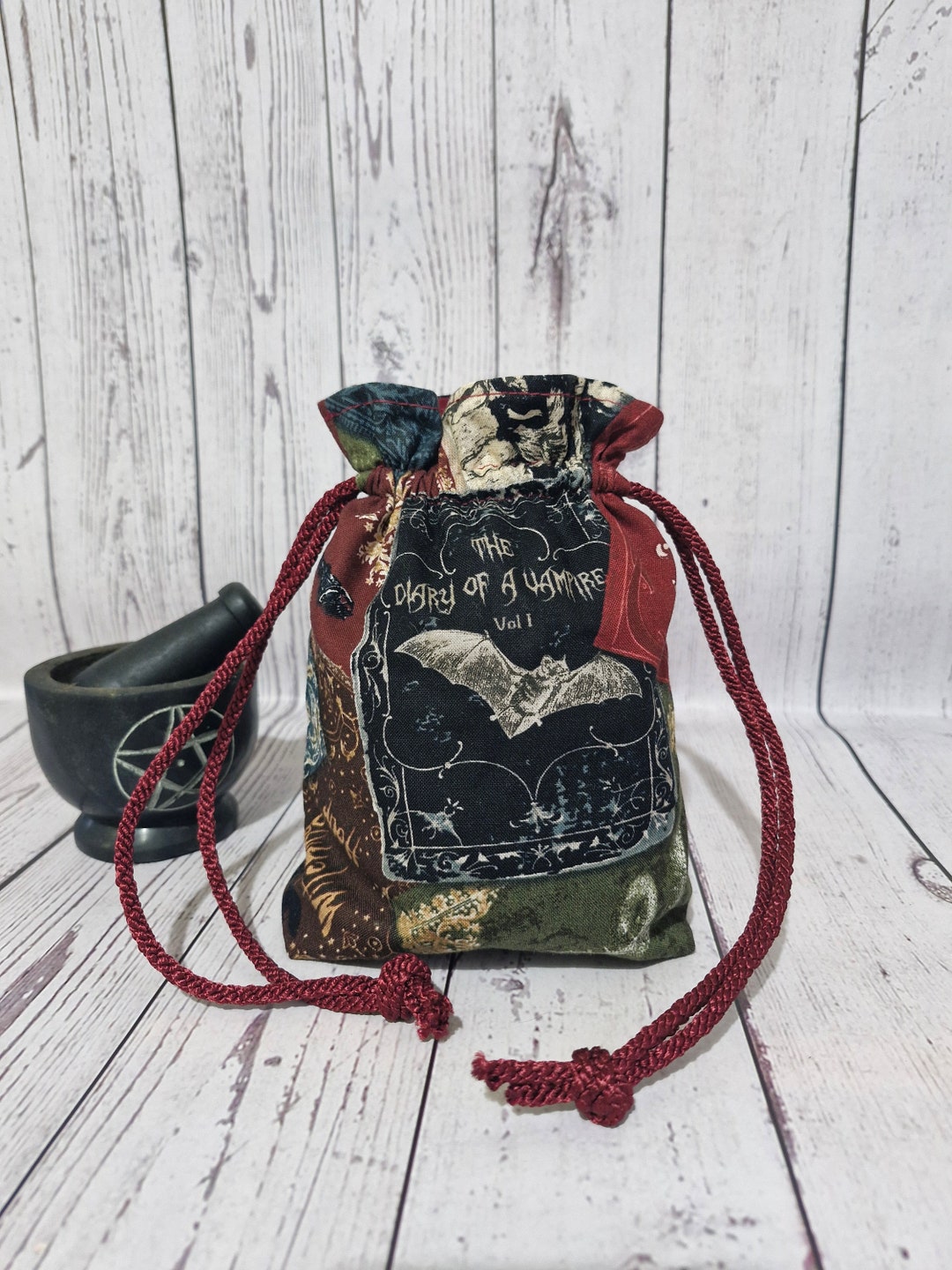 Drawstring Bag for Tarot Cards, Runes Pouch Bag, Pagan Drawstring Bag ...