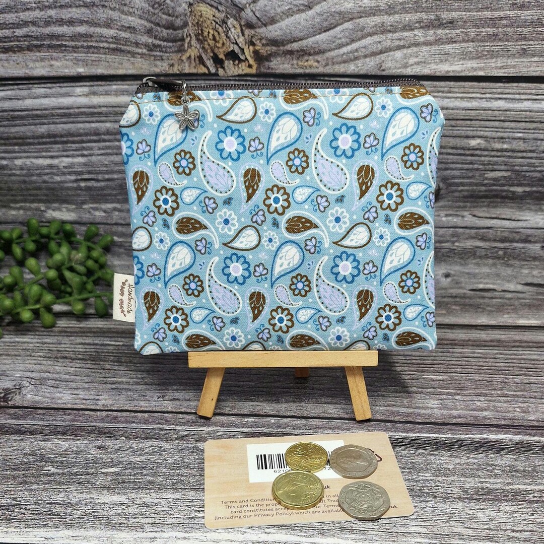 Paisley Purse,small Change Purse,card and Coin Purse, Purse With Zip ...