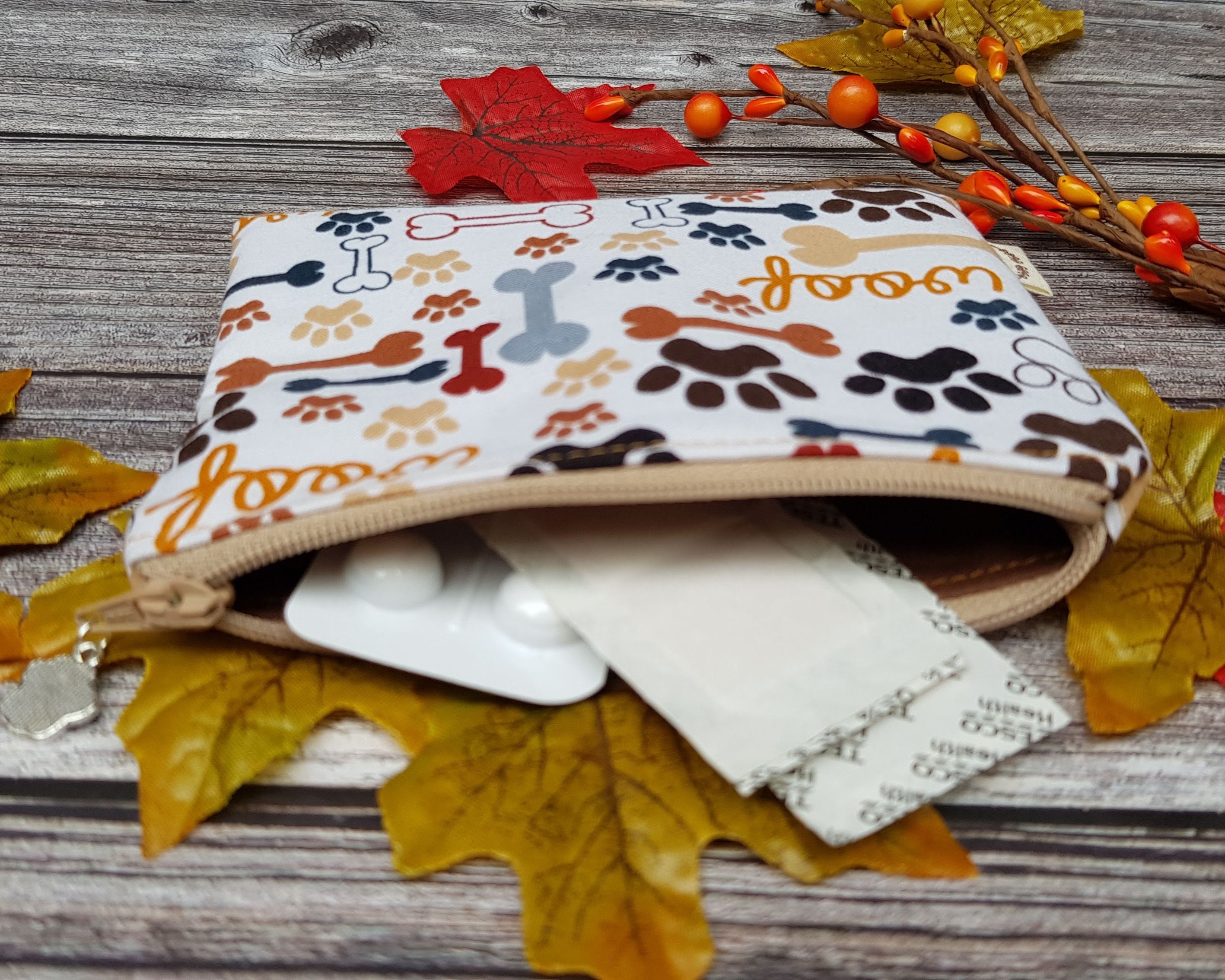 Paw Print Coin Purse Card and Coin Purse Zip Purse for Dog - Etsy