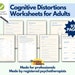 Cognitive Distortions Worksheets | Process Unhelpful Thinking Styles ...