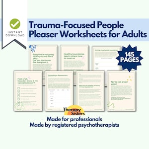 People Pleasing Worksheets Psychologist Resource Therapist Tools Trauma ...