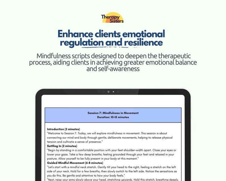 10-week 15-minute Guided Meditation Scripts Therapy Resources Therapy ...