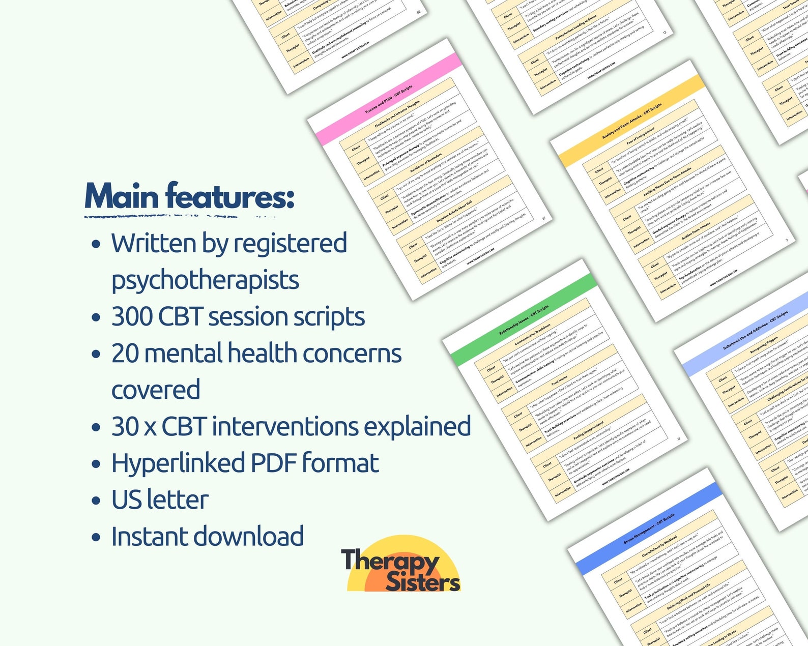 CBT Therapy Session Scripts | Therapy Note Sentence Starters Therapy ...