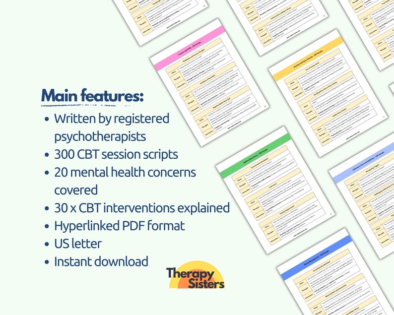 CBT Therapy Session Scripts | Therapy Note Sentence Starters Therapy ...