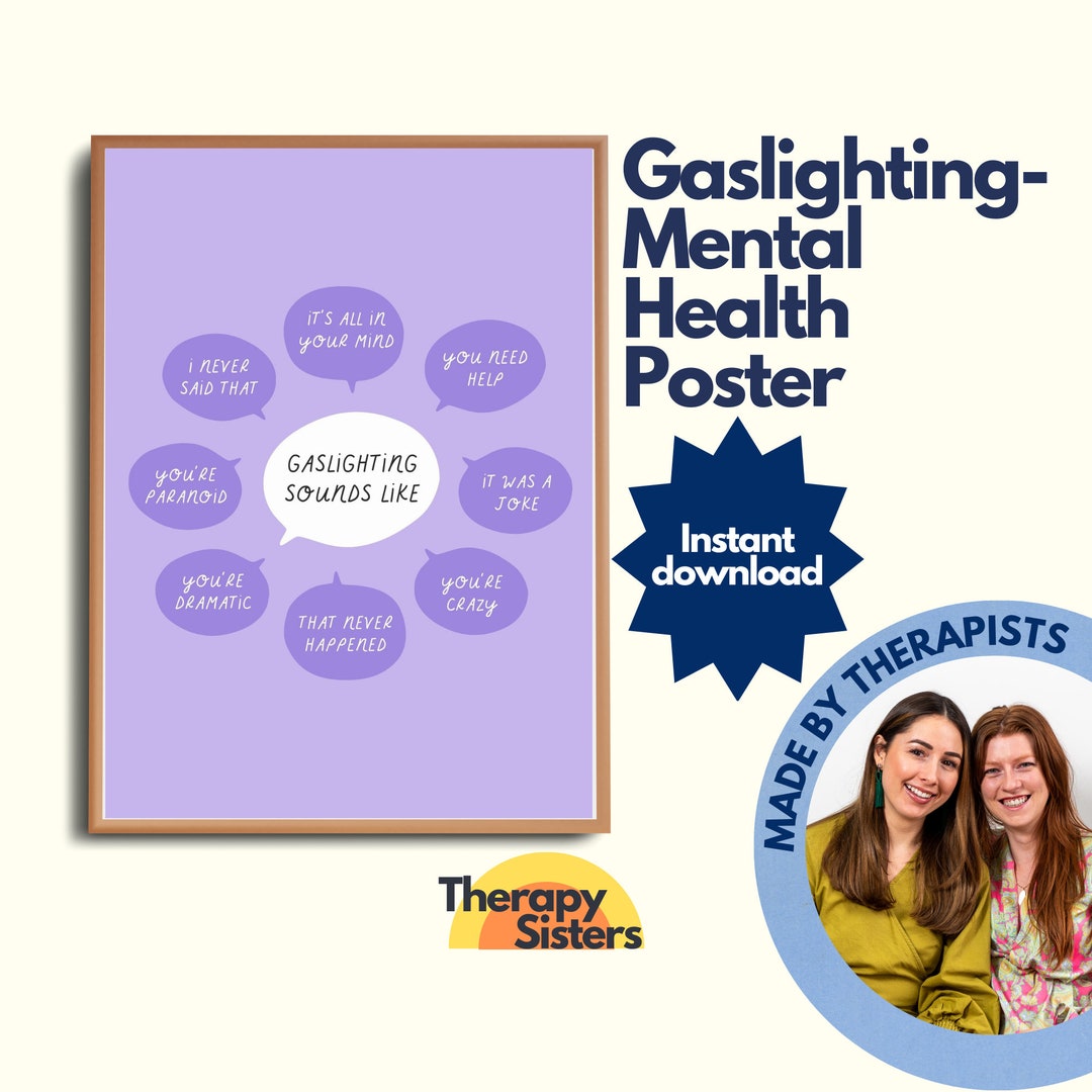 Gaslighting Therapy Office Decor Poster | Confidentiality Therapy ...